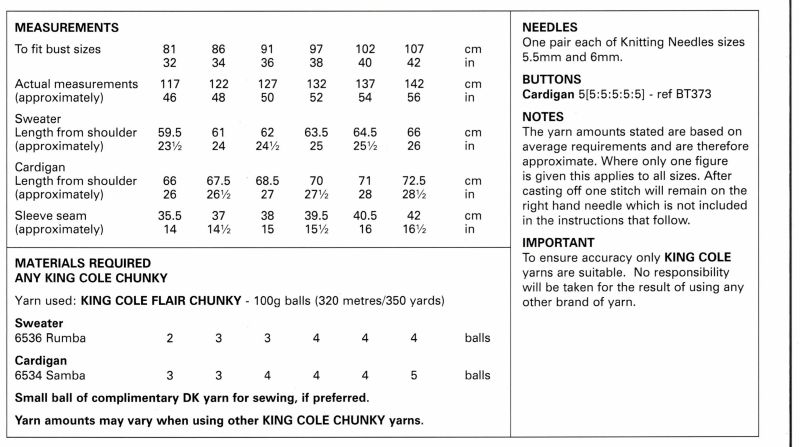 Cottontail Crafts - King Cole Knitting Pattern 6383