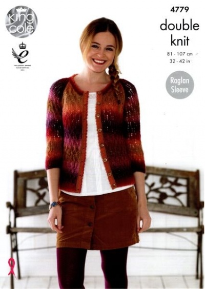 Cottontail Crafts - Knitting Pattern 4779- Ladies Sweater & Cardigan in ...