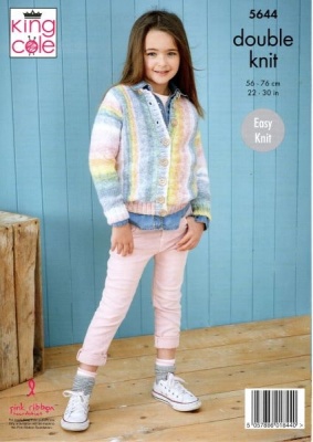 Cottontail Crafts - Knitting Pattern 5644 - Hoodie & Cardigan in King ...