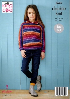 Cottontail Crafts - Knitting Pattern 5645 - Sweater & Hoodie in King ...