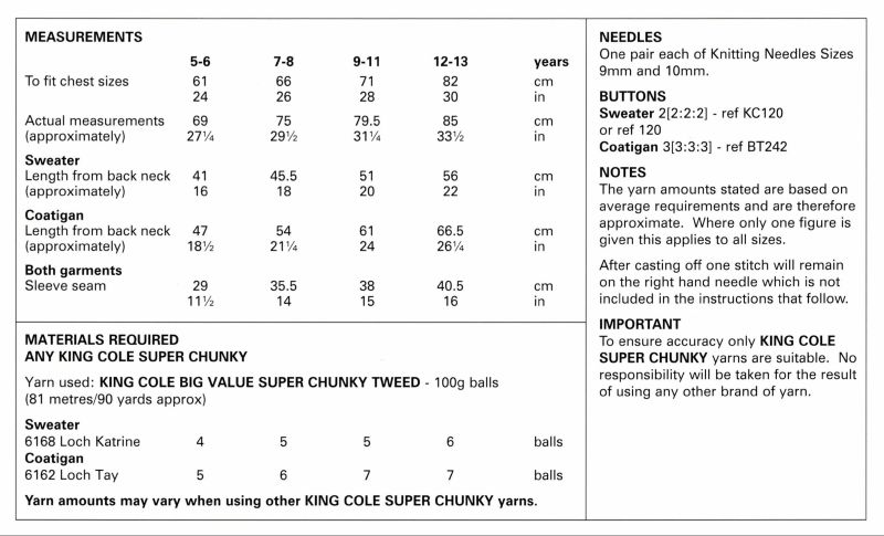 Cottontail Crafts - King Cole Knitting Pattern 6358