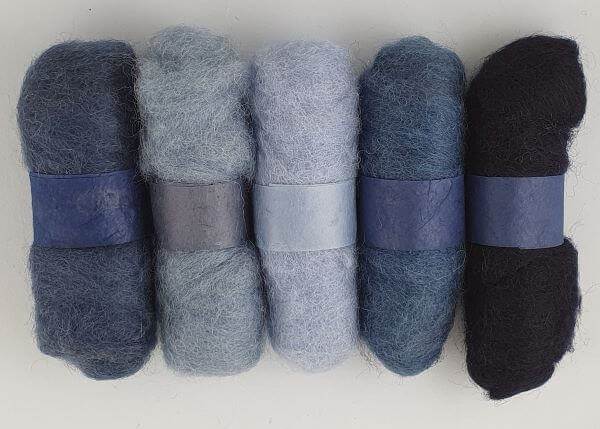 Cottontail Crafts - Felting Wool - Blue Assortment