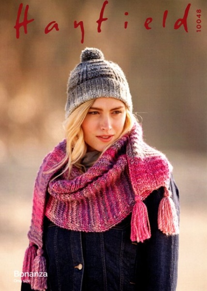 Cottontail Crafts - Textured Hat and Scarf - Hayfield Knitting Pattern ...