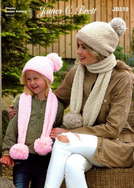 Cottontail Crafts - Knitting Pattern JB519 for Hats & Scarves in James ...