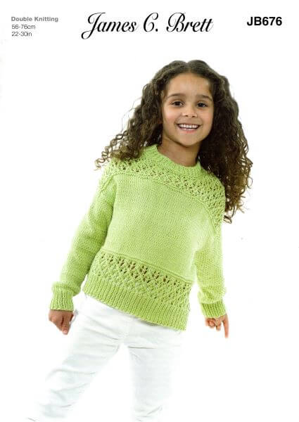 Cottontail Crafts - Knitting Pattern JB676 - Child's Sweater in James C ...