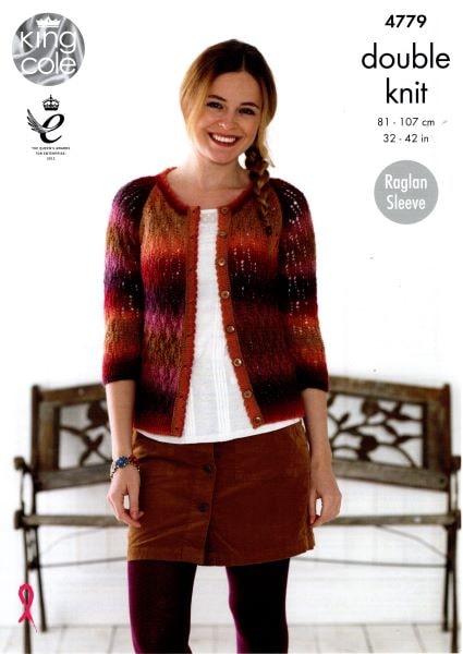 Cottontail Crafts - Knitting Pattern 4779- Ladies Sweater & Cardigan in ...