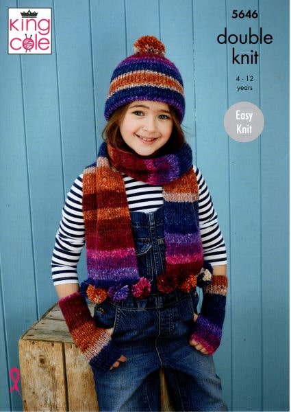 Cottontail Crafts - Knitting Pattern 5646 - Hats, Scarves, Mitts ...