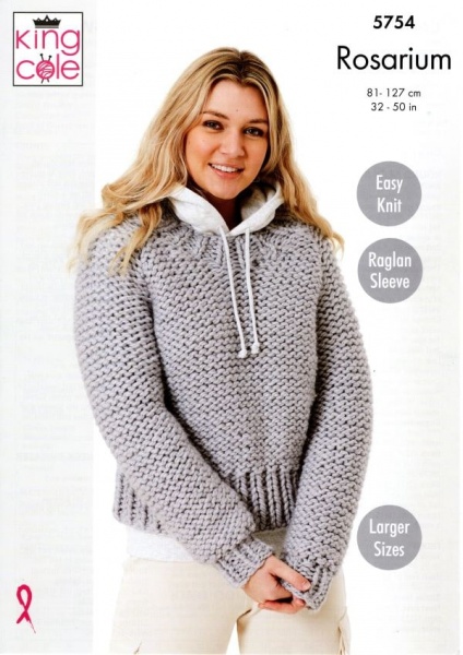 Cottontail Crafts - Knitting Pattern 5754 - Ladies Sweaters in King ...