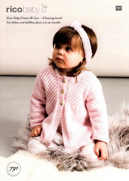 Cottontail Crafts - Knitting Pattern 791 - Cardigan and Headband for ...