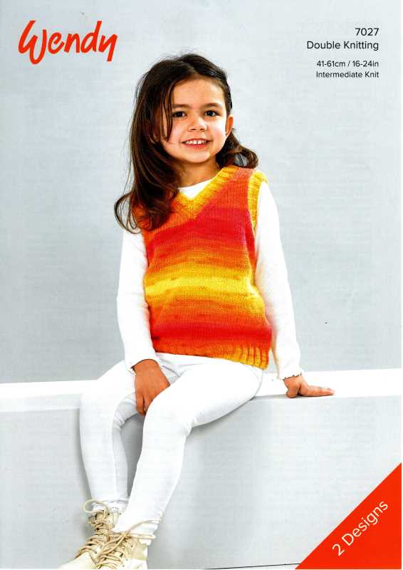 Cottontail Crafts - Wendy Knitting Pattern - 7027 - Child's Slipover ...