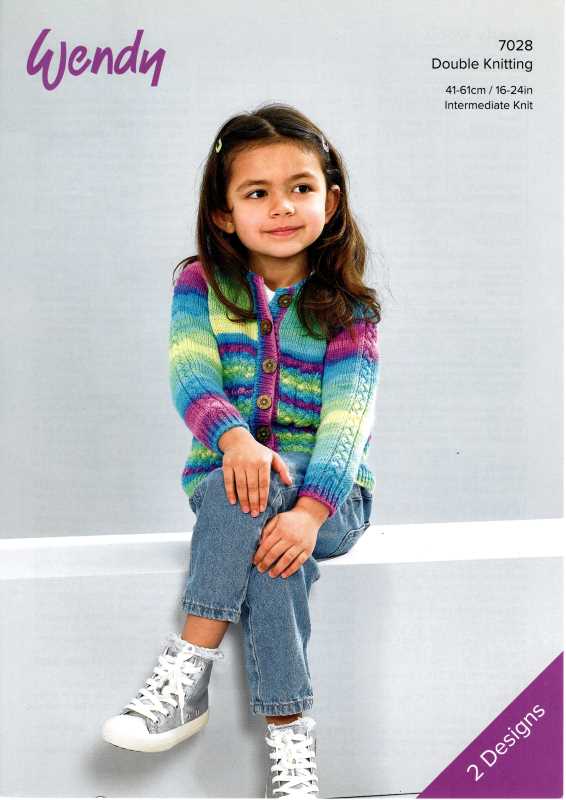Cottontail Crafts - Wendy Knitting Pattern - 7028 - Child's Cardigan ...