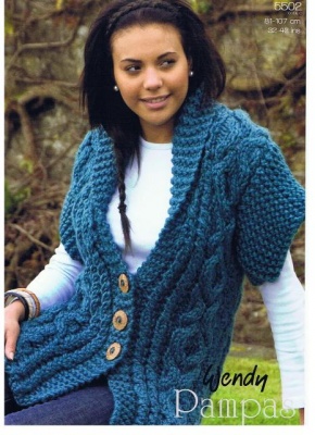 Cottontail Crafts - Knitting Pattern 5502 - Waistcoat in Wendy Pampas ...