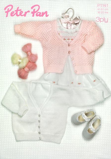 Cottontail Crafts - Knitting Pattern - Peter Pan P1141 - cardigans in 3 ...